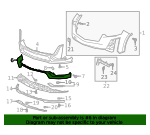 2020-2025 Cadillac XT6 Front Bumper Cover Lower Molding 84663545 GM ...