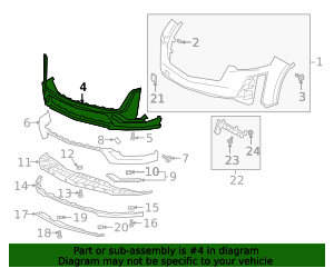 2020-2024 Cadillac XT6 Black Front Lower Bumper Cover 84663546 GM ...