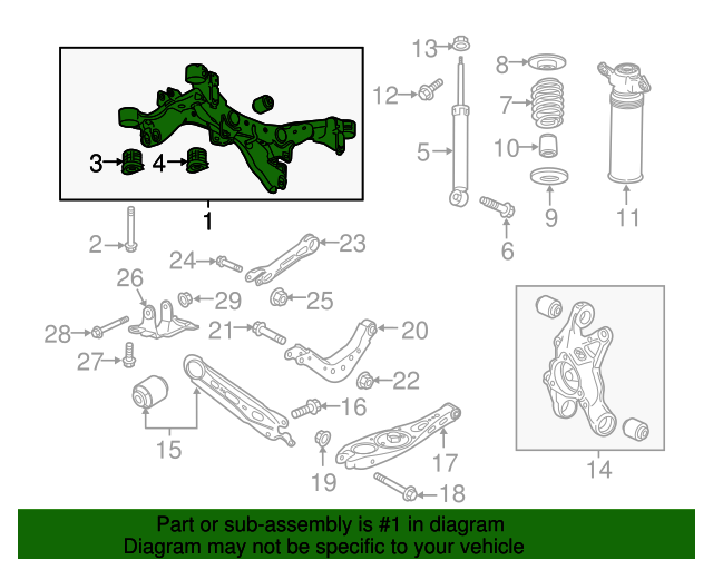 2016-2020 Buick Envision Suspension Subframe 84640930 | TascaParts.com