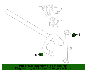 90178-A0080 - Stabilizer Link Nut 2006-2024 Toyota | AutoNation Parts