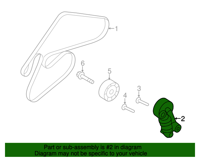 Genuine Accessory Drive Belt Tensioner Assembly for 2006-2023 Hyundai ...