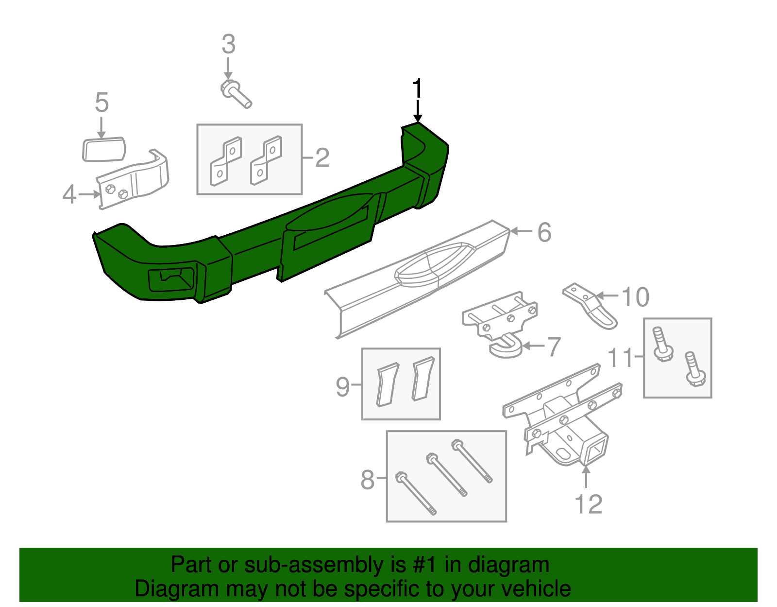 2007-2018 Jeep Bumper 1BD22RXFAE | Mopar Parts Canada