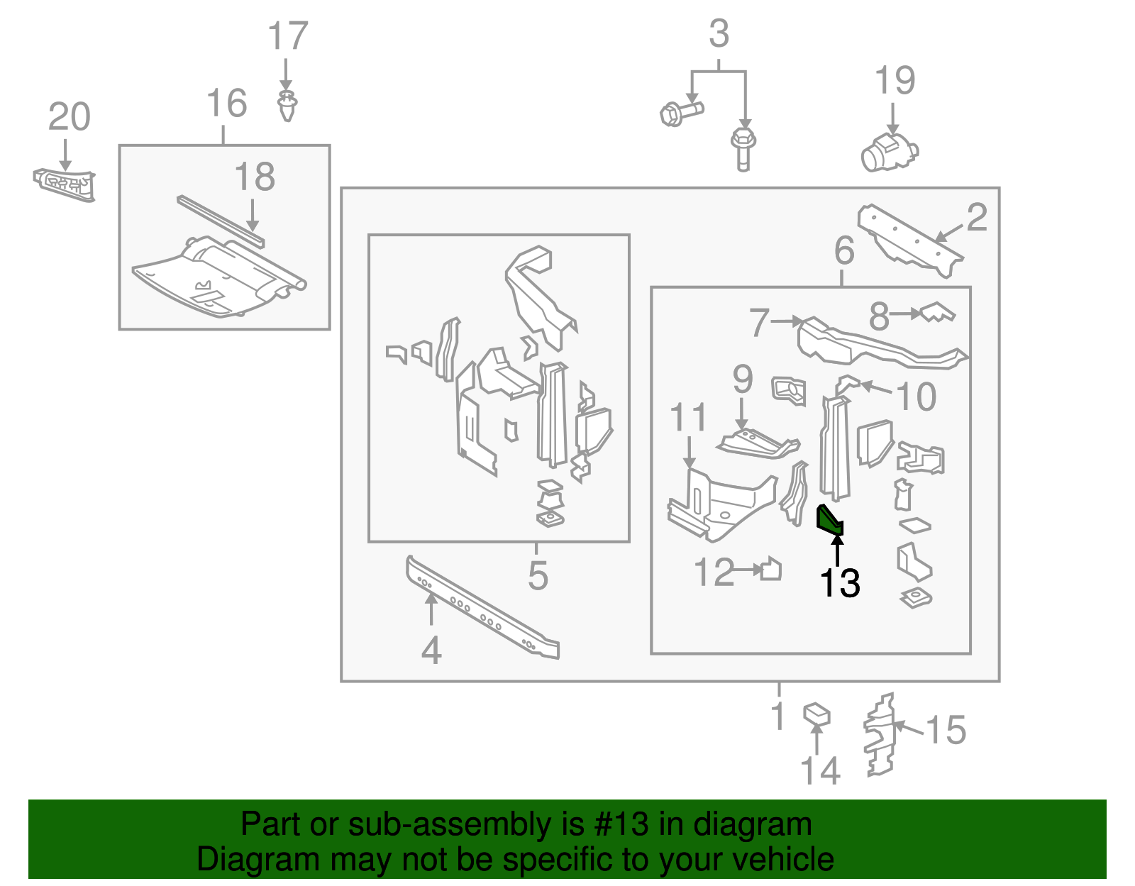 53258-60040 - Fender Mtg Bkt - 2008-2011 2013-2015 Lexus LX570 | My L Parts