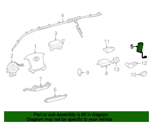 2015-2022 Toyota Sequoia Side Impact Inflator Module 73910-0C110 ...