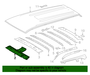 2014-2019 Toyota Highlander Windshield Header 63102-0E905 | Toyota ...