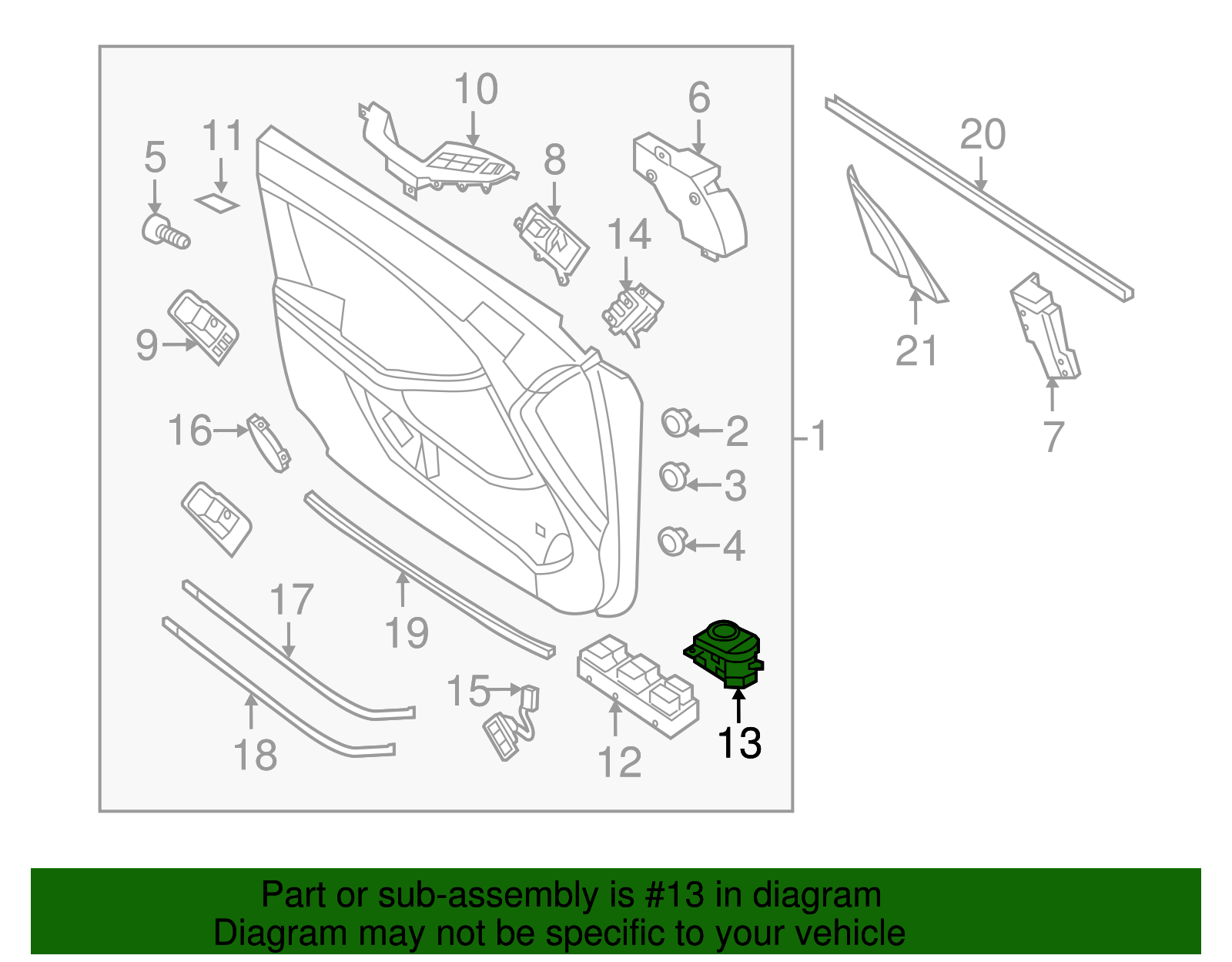 2011-2016 Kia Optima Mirror Switch 93573 2T000 | OEM Parts Online