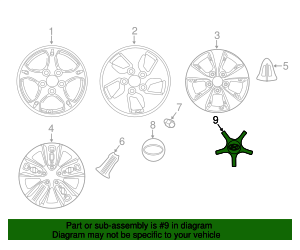 52960-G2100 - Wheel Cap 2017-2019 Hyundai Ioniq | AutoNation Parts