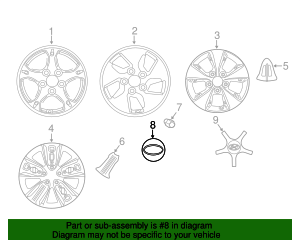 52960-G2300 - Wheel Cap 2017-2019 Hyundai Ioniq | AutoNationParts.com