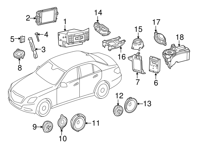 2010-2012 Mercedes-Benz Speaker 212-820-19-02 | MB OEM Parts