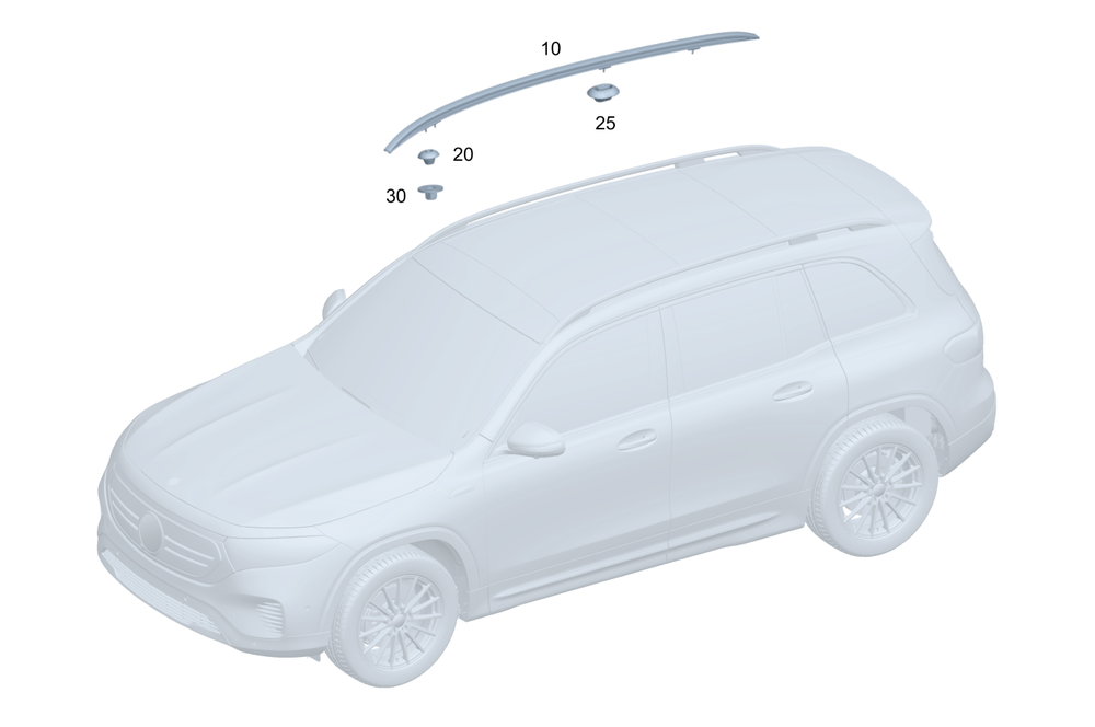 247-890-59-00 - Roof Railing 2020-2025 Mercedes-Benz | Mercedes-Benz ...