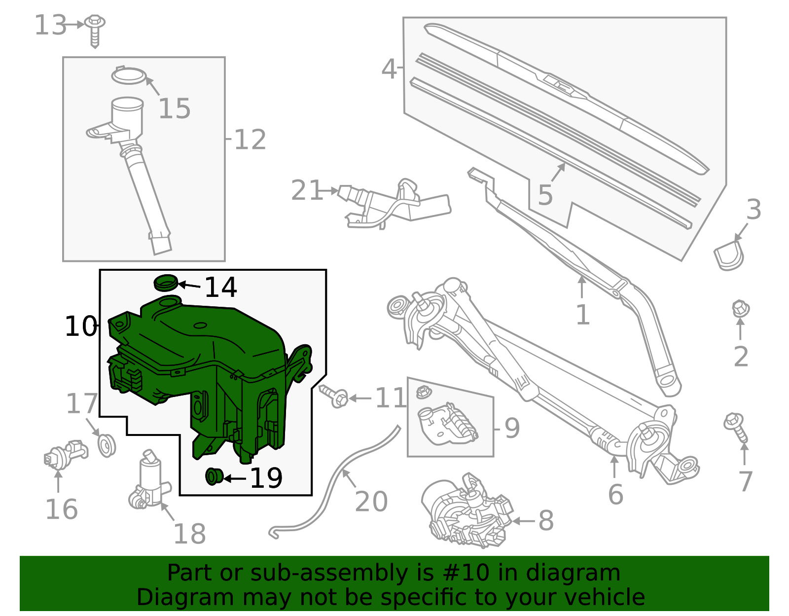 85315-0E150 - Washer Fluid Reservoir 2020-2024 Toyota Highlander ...