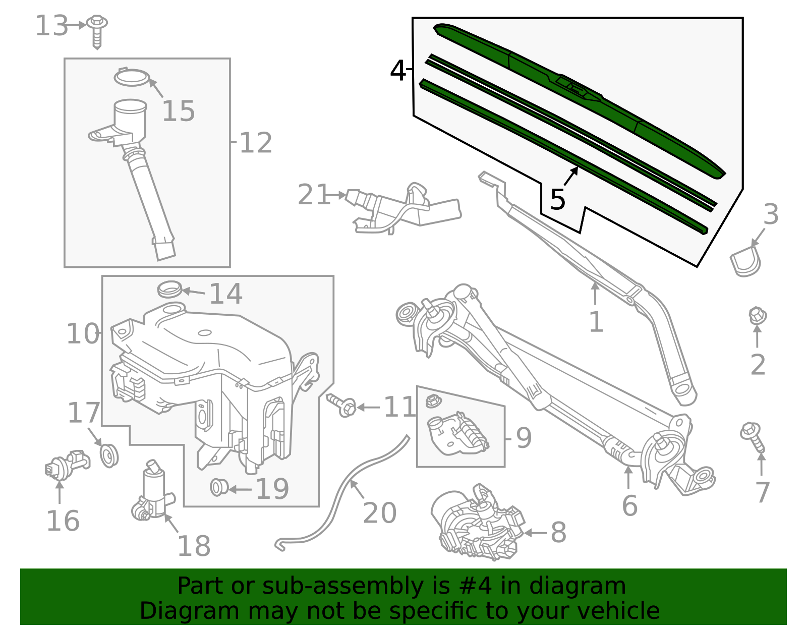 2020-2024 Toyota Highlander Wiper Blade 85222-0E090 | Toyota Parts Express