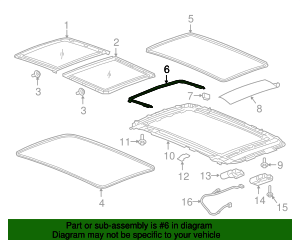 2018-2024 GM Sunroof Air Deflector 84221487 GM | GMPartsDirect.com