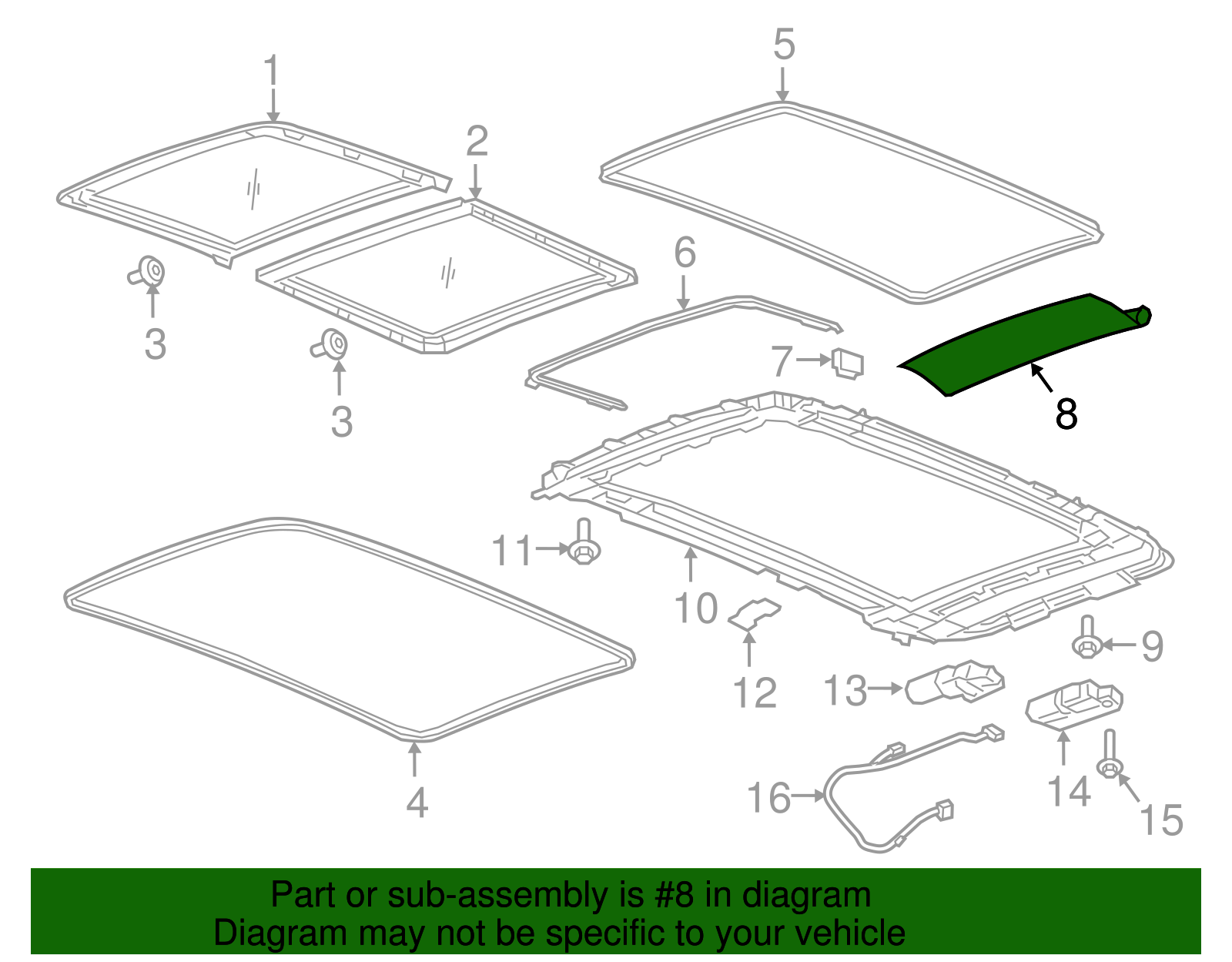2018-2024 GM Sunshade 84572607 | Courtesy Parts