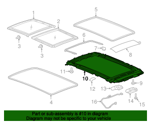 2018-2024 GM Sunroof Frame 84637398 GM | GMPartsDirect.com