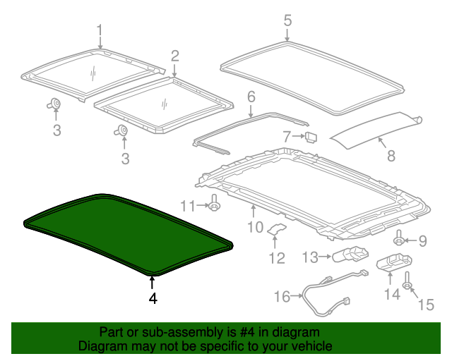 2018-2020 GM Glass Weather-Strip 84262941 | TascaParts.com