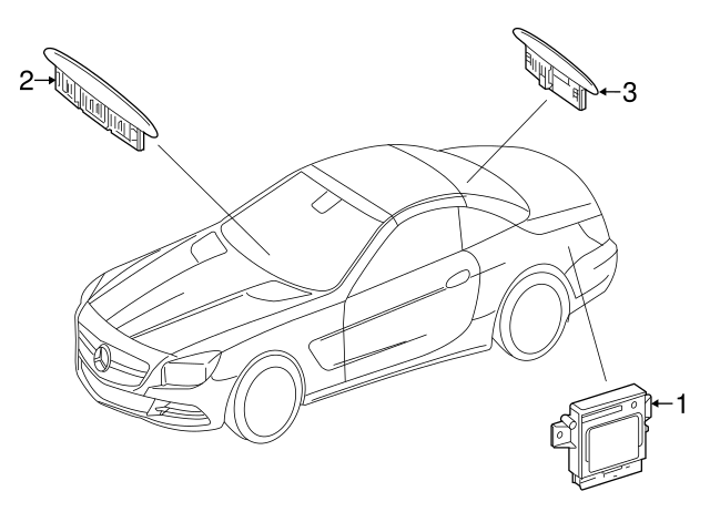 172-542-01-23 - Parking Aid System Speaker 2012-2020 Mercedes-Benz ...