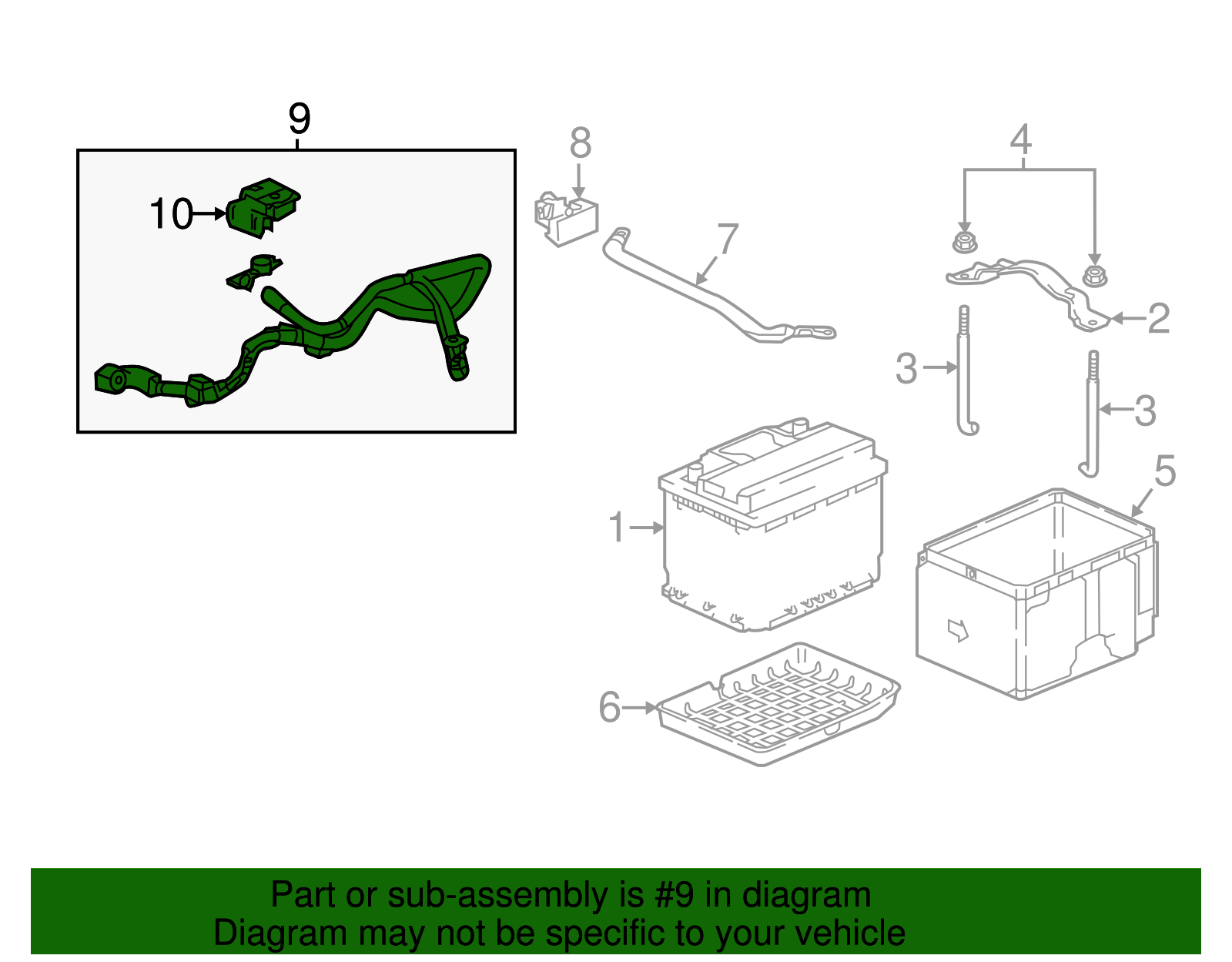 32410-TVA-A00 - Battery Cable 2017-2022 Honda | AutoNation Parts