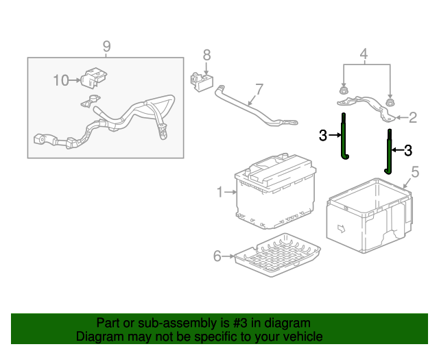 31513-TVA-A10 - Hold Down Bolt 2018-2024 Honda Accord | Honda Parts Online