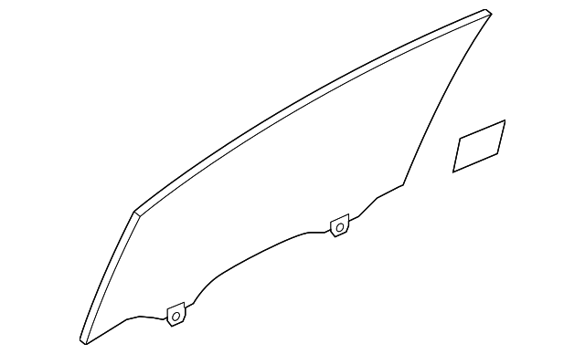 2013-2015 Honda Civic Glass Assembly, L Front Door (Green)(Pgw) 73350 ...