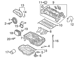 2013-2019 Volkswagen Lower Oil Pan 04E-103-602-B | vwpartscente