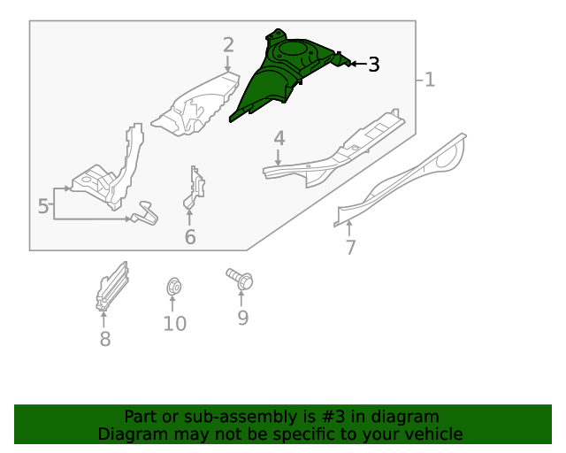 2019-2024 Subaru Forester Apron Panel 51625FL1109P | Subaru Parts Store