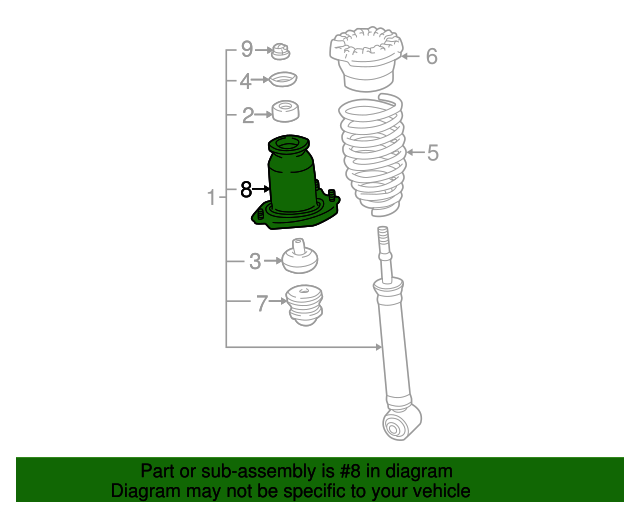 2003-2010 Toyota Suspension Shock Absorber Mount 48401-32010 | Toyota ...