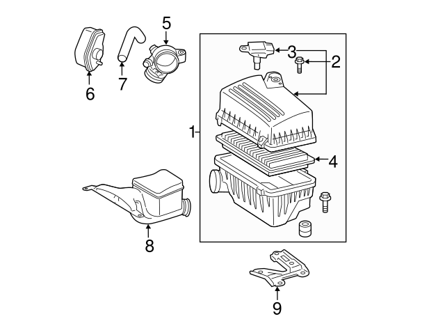 17705-28232 - Air Filter Housing - 2007-2011 Toyota Camry | OEM Genuine ...