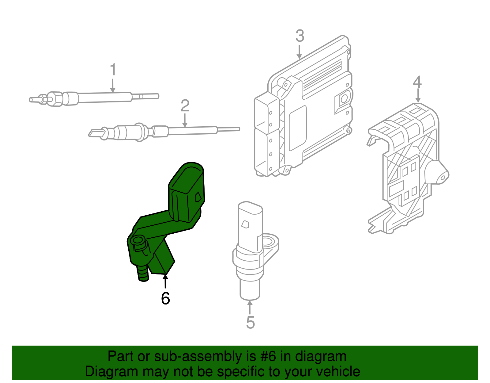 2015 Volkswagen Crankshaft Position Sensor 04L-906-433-B | VW Direct ...
