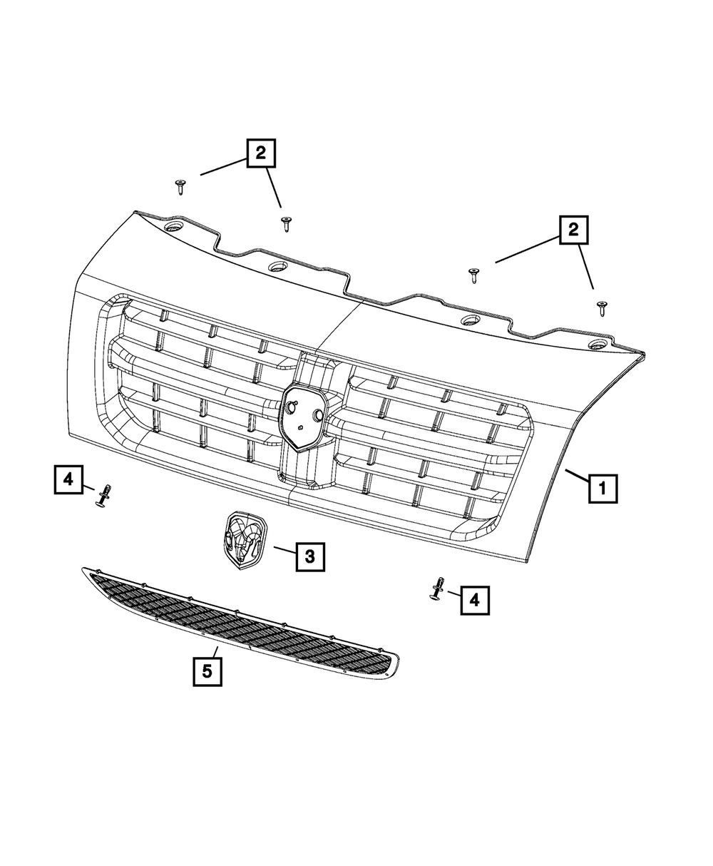 2014-2018 Ram Lower Grille 5LT25LAHAA | Mopar eStore