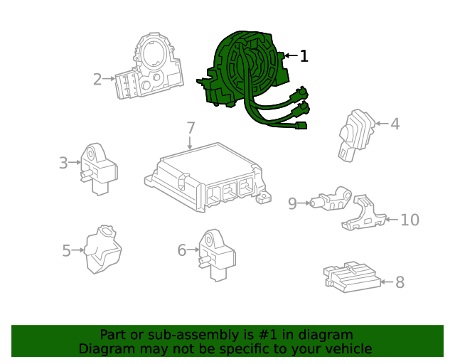 84308-0R030 - Clock Spring 2019-2021 Lexus | Lexus Parts Outlet
