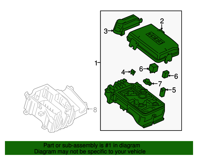 2019 Chevrolet Cruze Front Compartment Fuse Block 42677661 ...