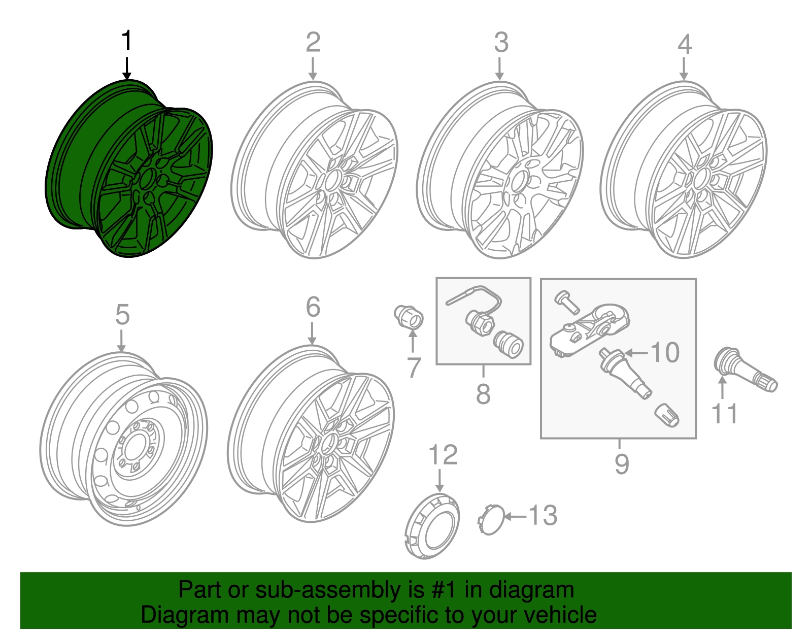 2015-2018 Ford F-150 | Wheel, Alloy | FL3Z-1007-B | Walls' Ford Parts