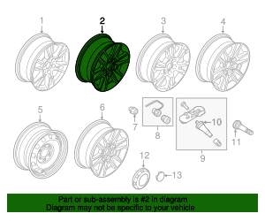 Genuine OEM Ford Part - Wheel, Alloy FL3Z-1007-C | Genuine OEM Ford ...