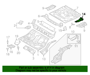 2014-2018 Mazda 3 Rail Extension B45C-54-81YA | TascaParts.com