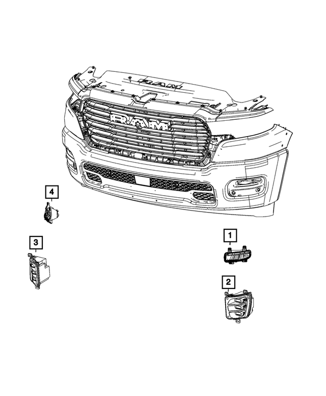 2025 Ram 1500 Fog Lamp 68551069AA | My Mopar Parts