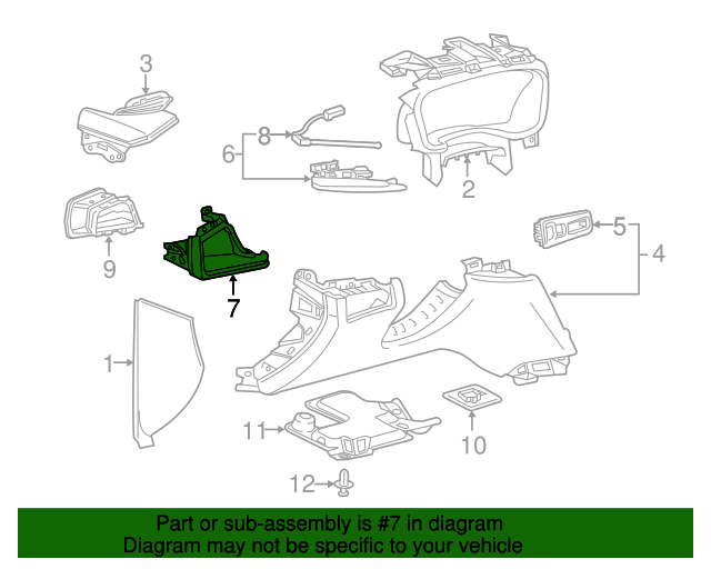 2017-2019 Cadillac XT5 Okapi Contra Driver Side Instrument Panel Trim ...