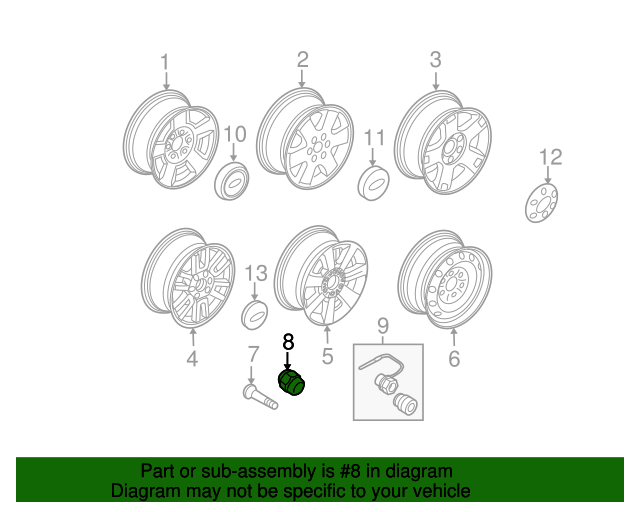 Wheel Nut - Ford (4L3Z-1012-A) | Quirk Parts