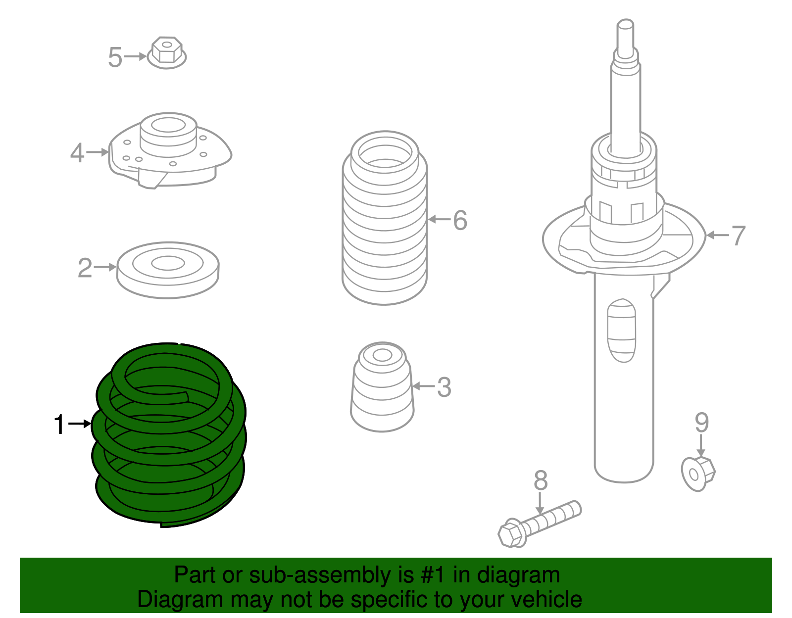 2005-2019 Volkswagen Coil Spring 1K0-411-105-BC | Retail Performance ...