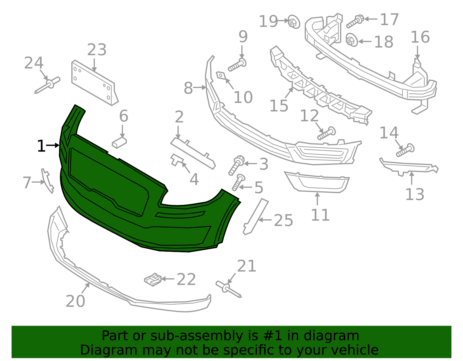 2021-2023 Lincoln Nautilus Bumper Cover MA1Z-17757-PAPTM | QuirkParts