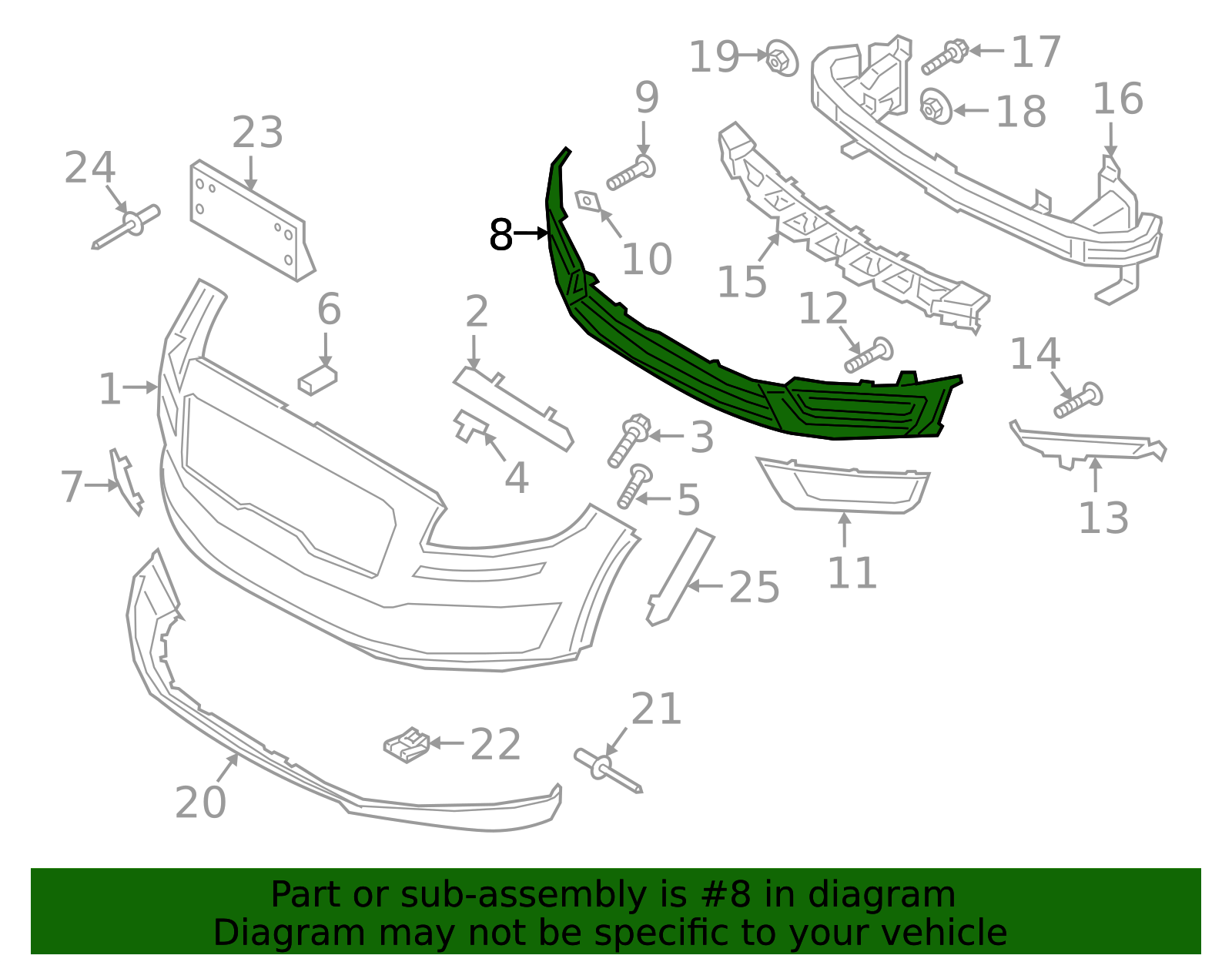 2019-2021 Lincoln Nautilus Bumper Grille KA1Z-17E810-BA | OEM Parts Online