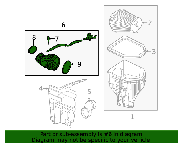 2019-2021 Dodge Challenger Air Inlet Assembly 53011131AC | TascaParts.com