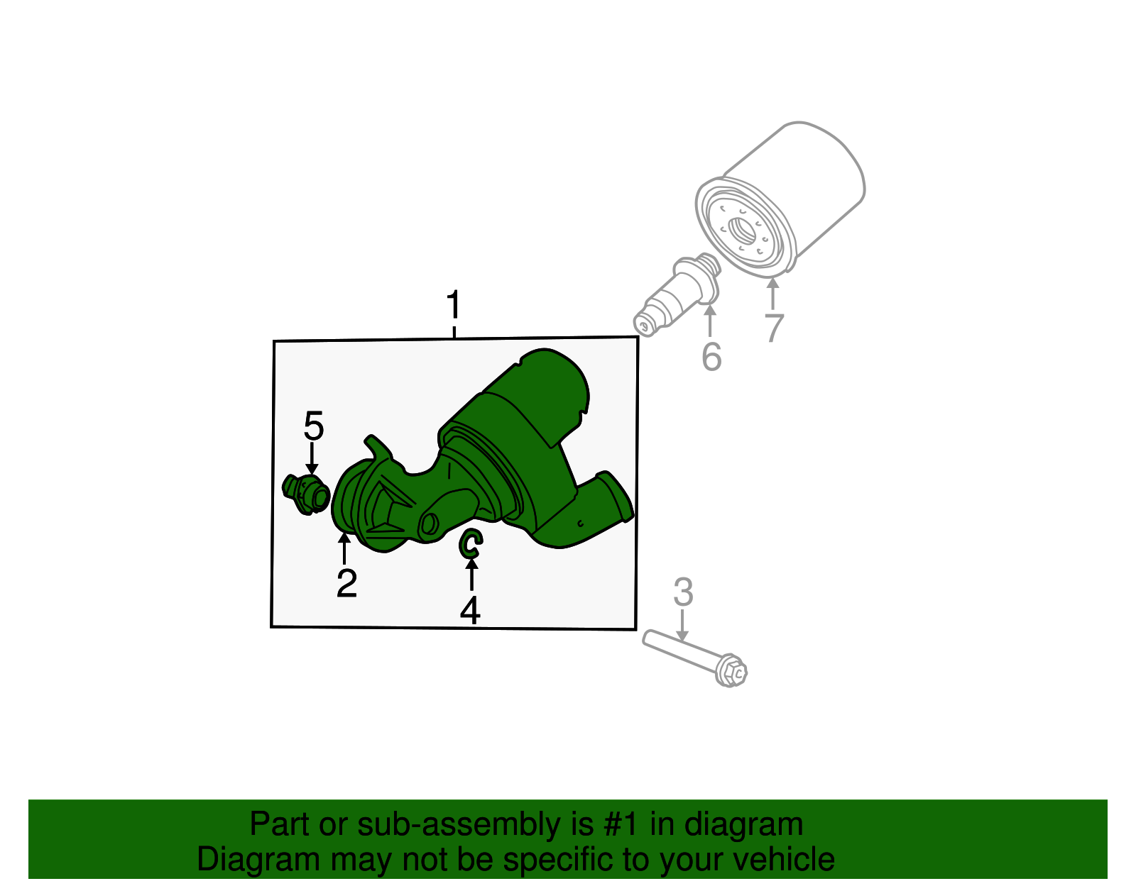 F87Z-6A642-CA - Oil Cooler Assembly | My Ford Parts