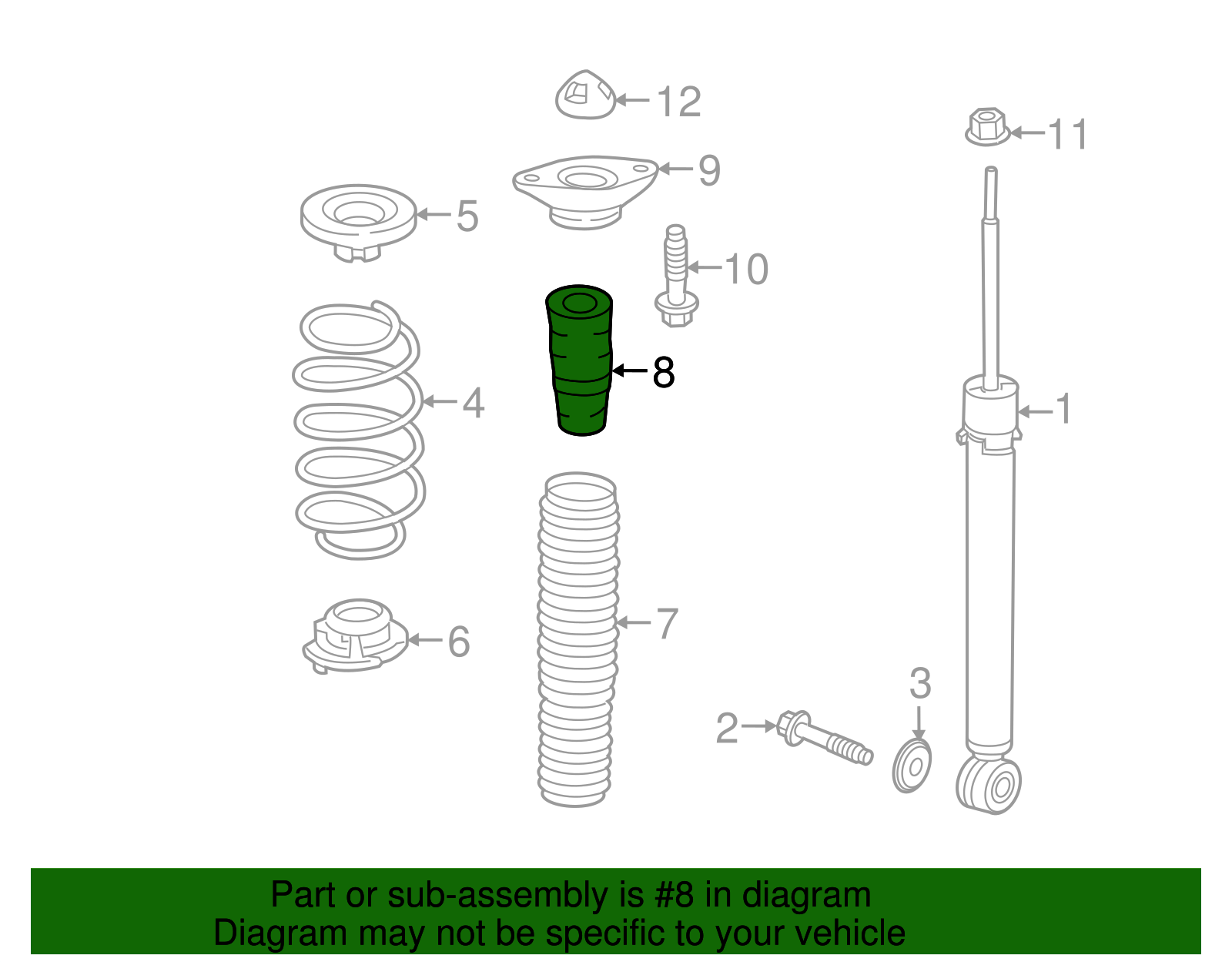 52722-TVA-A01 - Rubber Rear Bump Stop - 2018-2020 Honda Accord | Genuine Honda Parts