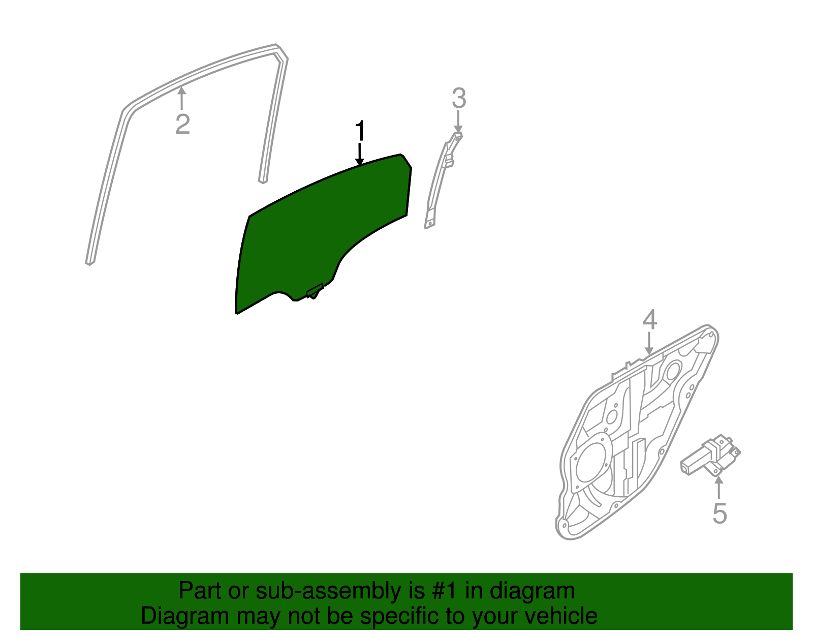 2011-2015 Hyundai Sonata Door Glass 83410-3S010 | OEM Parts Online