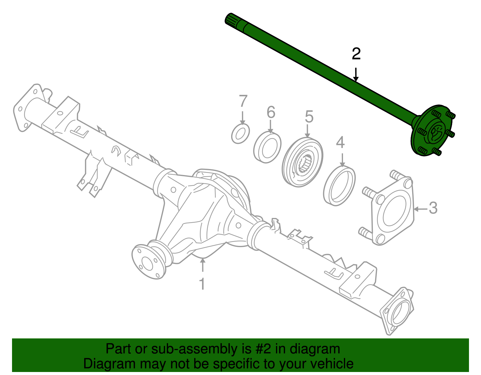 2008-2015 Nissan TITAN Axle Shaft 38165-ZH00A | Parts for Nissans