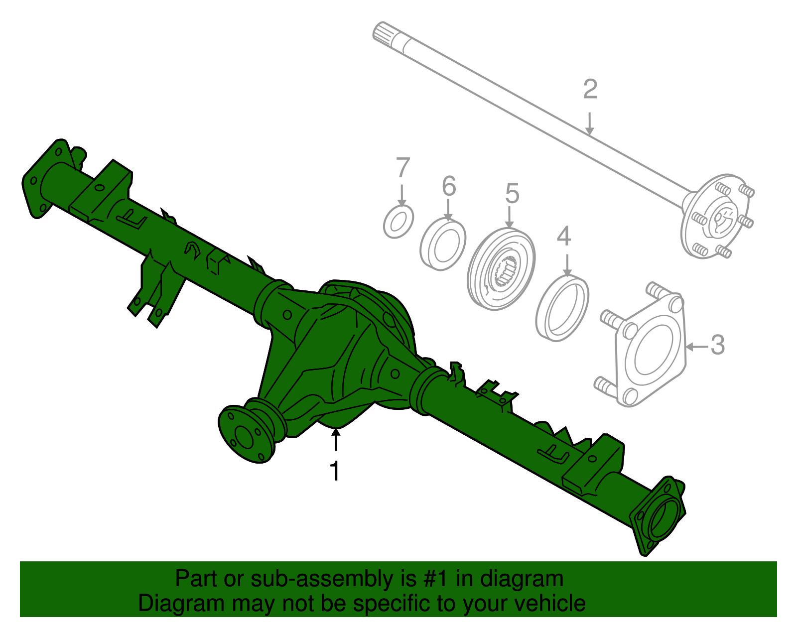 43003-9FG0A - Axle Assembly - 2007-2015 Nissan TITAN | Nissan OEM Parts ...