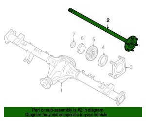 38164-ZH00A - Axle Shaft 2008-2015 Nissan TITAN | Nissan Parts ...