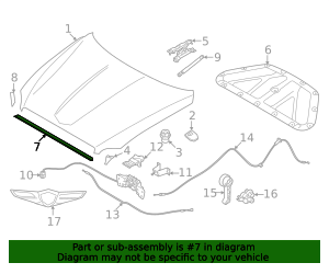 86435-AR000 - Hood Seal 2022-2025 Genesis | AutoNation Parts