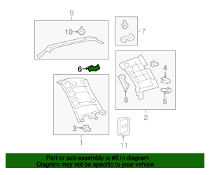 2008-2022 Toyota Sequoia Upper Quarter Trim Base Plate 62596-0C010 ...